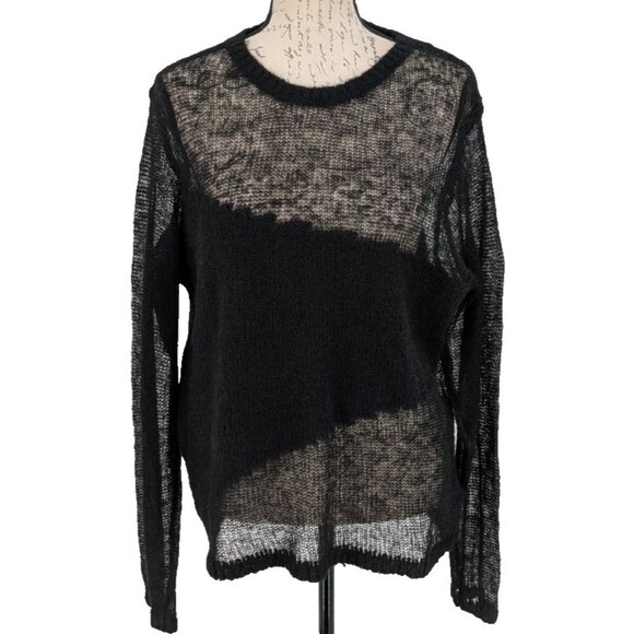 Disturbia | Sweaters | Disturbia Sweater Size Xl Black Open Knit Goth ...
